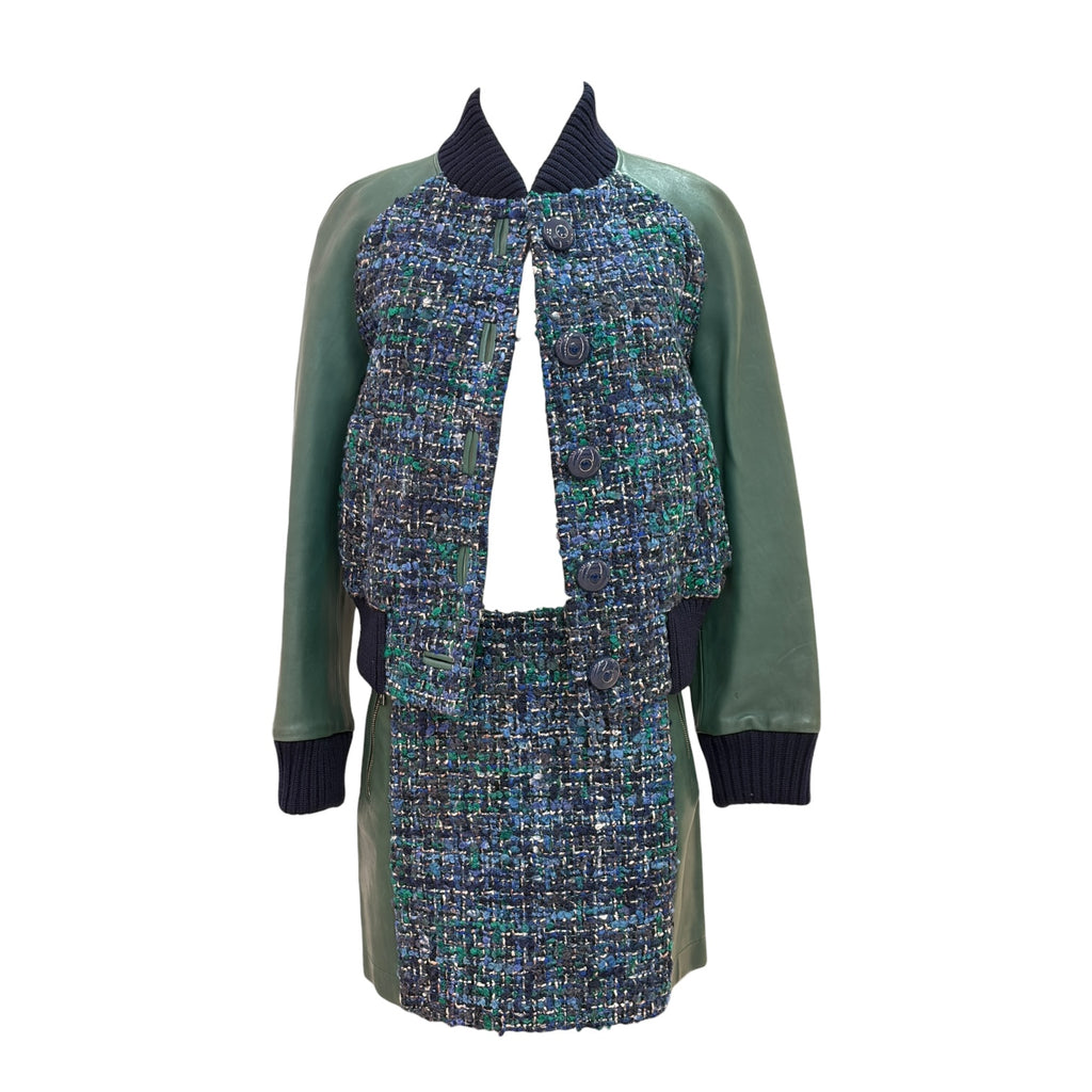 Louis Vuitton Khaki Calfskin Leather Tweed Co-ord Set – Bella Ling